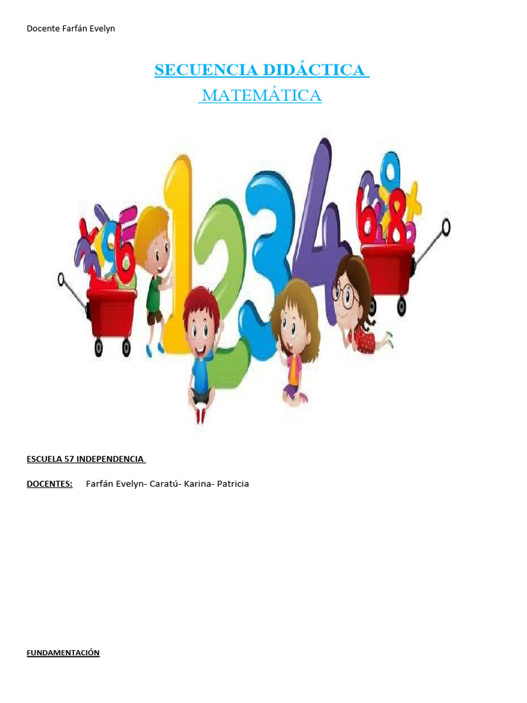 Secuencia Matematica Números Hasta El 1.000 | PDF | Maestros | Enseñando