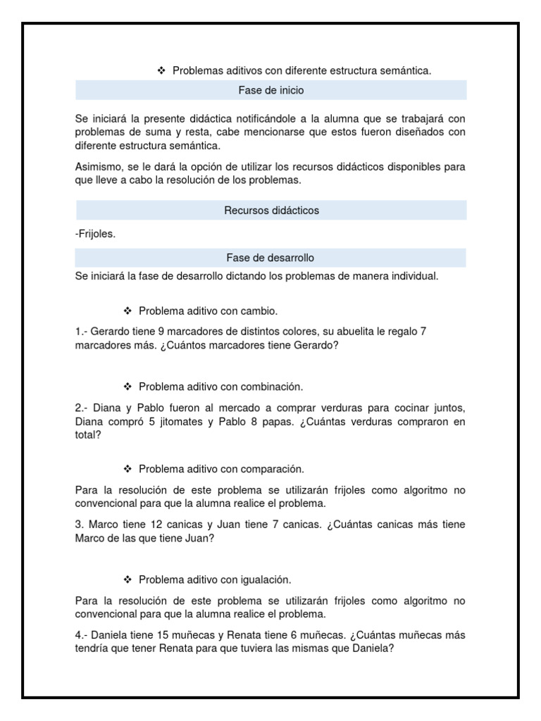 Problemas de Operaciones Básicas | PDF | Mente | Algoritmos