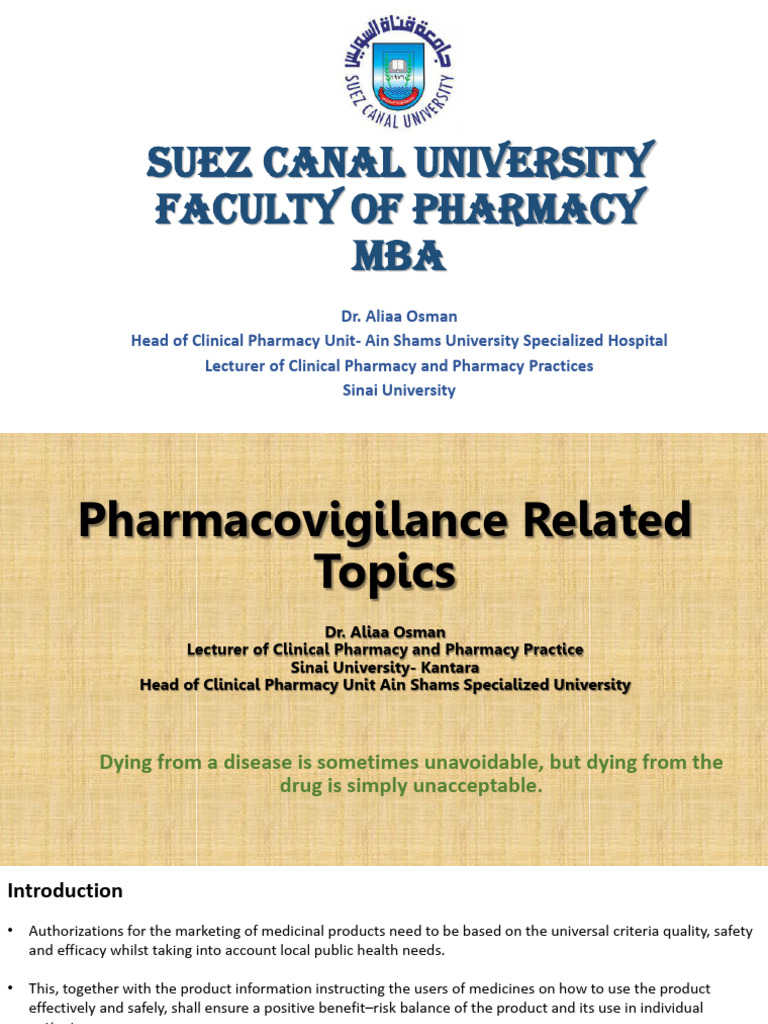 Pharmacovigilance-Related Topics Lec 2 Cpy | PDF | Pharmacovigilance ...