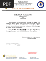 Barangay Certification Proof of Residency | PDF