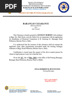 Barangay Certification-Interposing No Objection | PDF