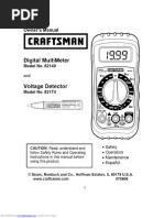 Craftsman Multimeter | PDF | Direct Current | Voltage