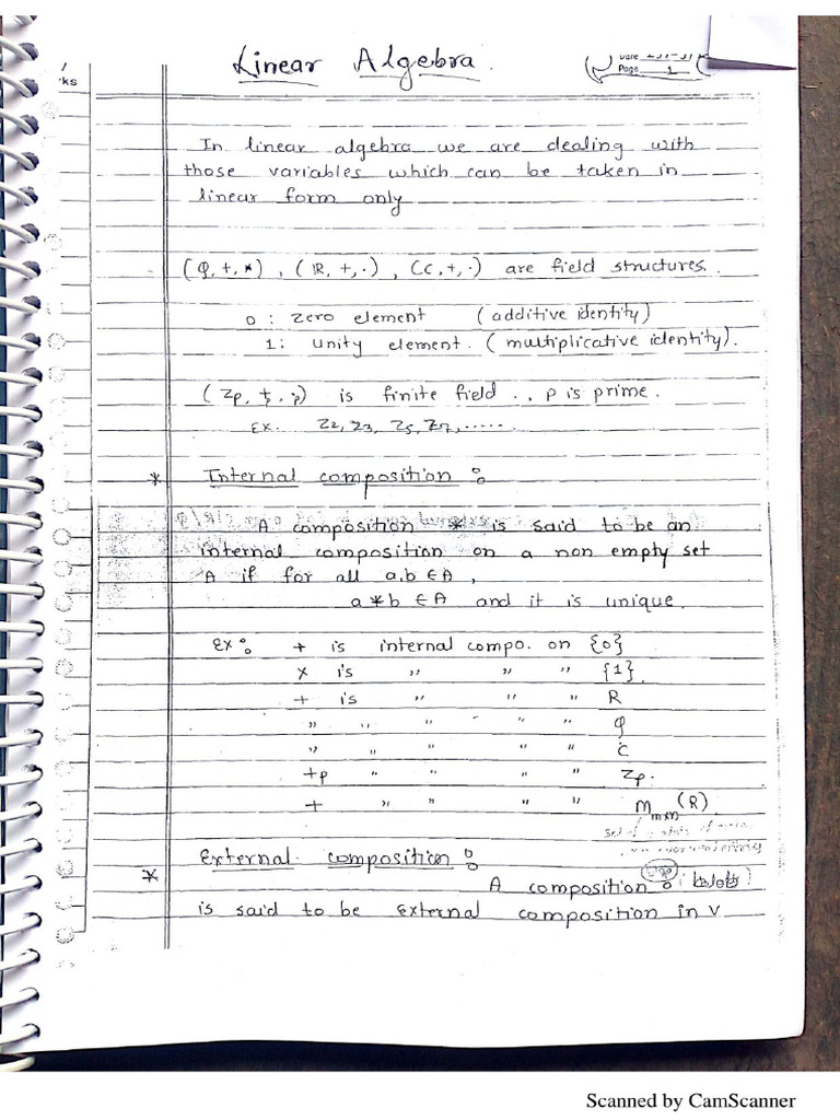 Linear Algebra Pi AIM | PDF