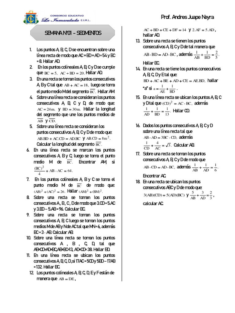 Semana 1 - Segmentos | PDF