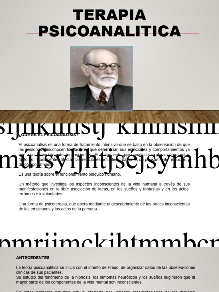 Terapia Psicoanalitica | PDF | Psicoanálisis | Mente inconsciente
