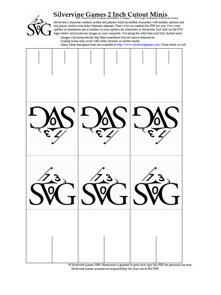 Silvervine Games - 2 Inch Paper Mini Maker | PDF