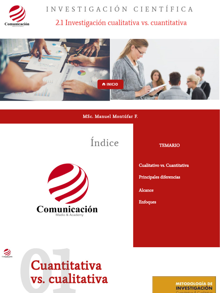 2.1 Cualitativa vs. Cuantitativa | PDF | Investigación cuantitativa | Observación