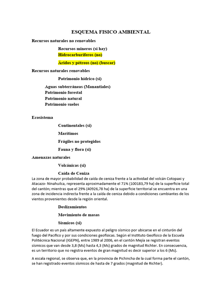Esquema Sistema Fisico Ambiental | PDF | Entorno natural | Clima