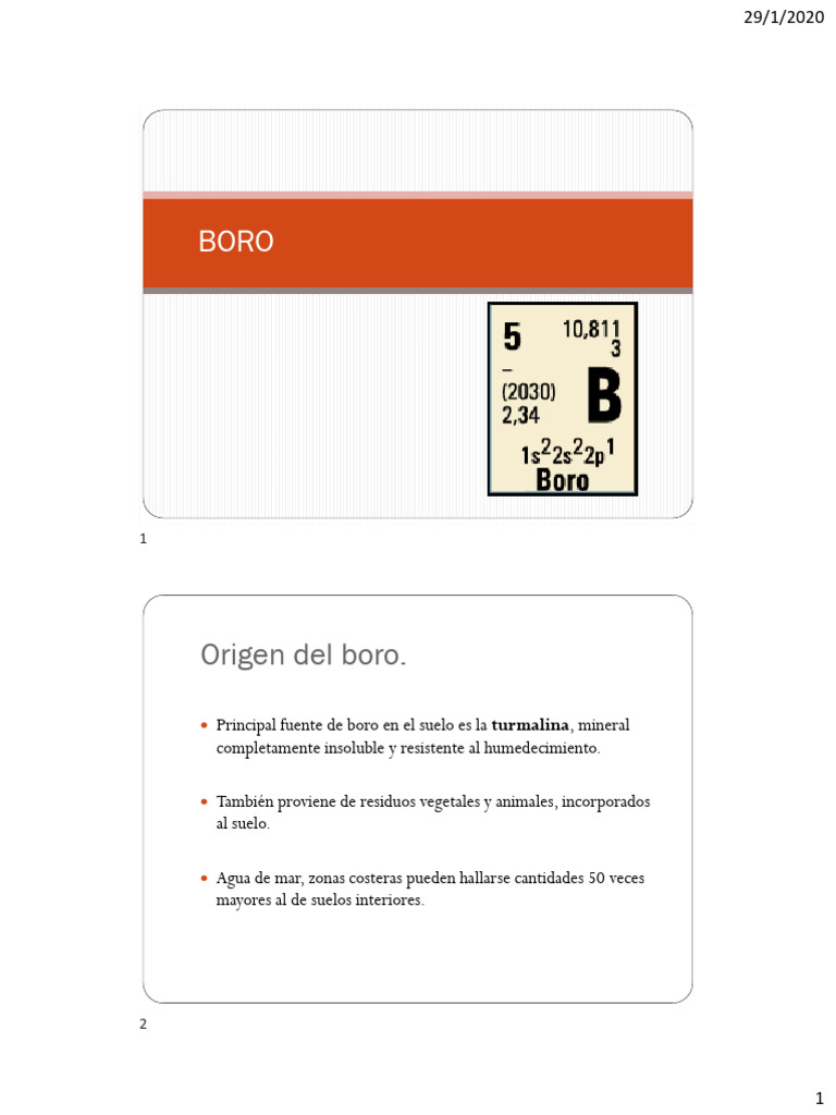 Boro | Descargar gratis PDF | Boro | Plantas
