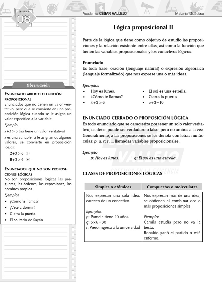 RM Sem08 | PDF | Proposición | Metalogica