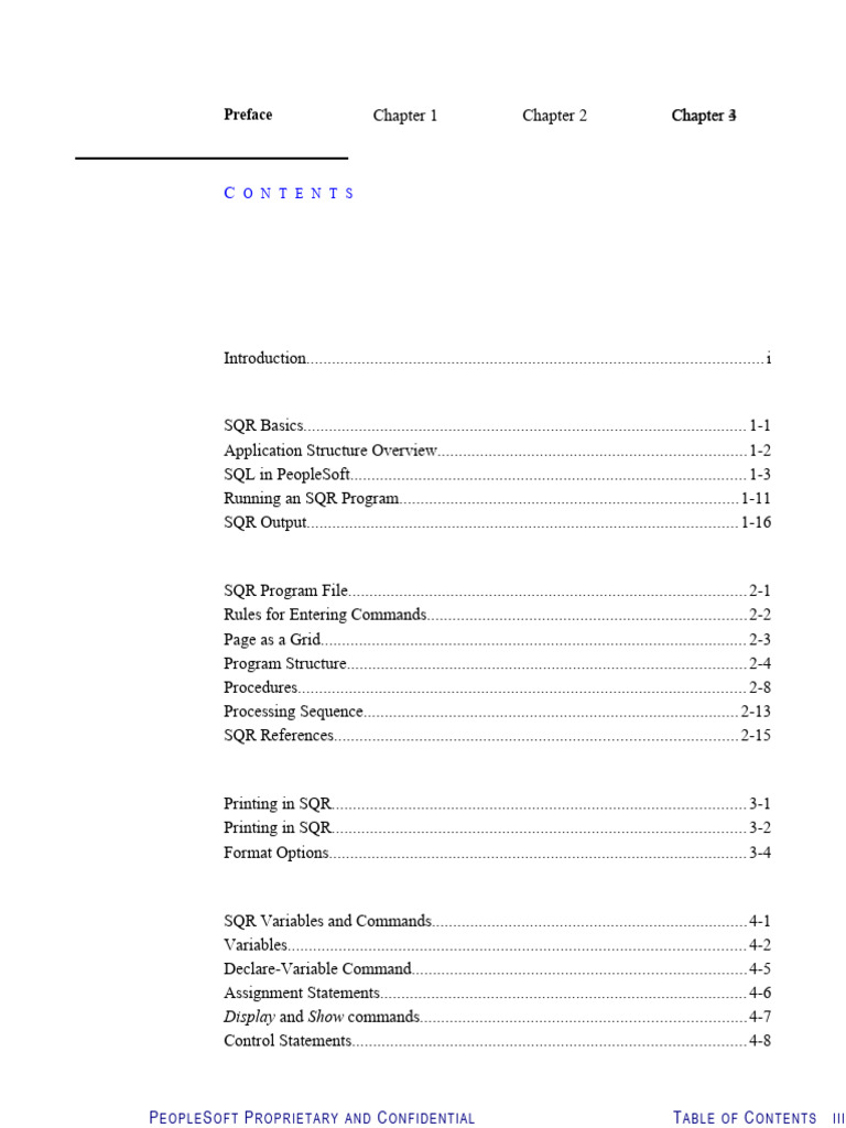 PeopleSoft SQR Programming Guide | PDF | Computer Program | Programming