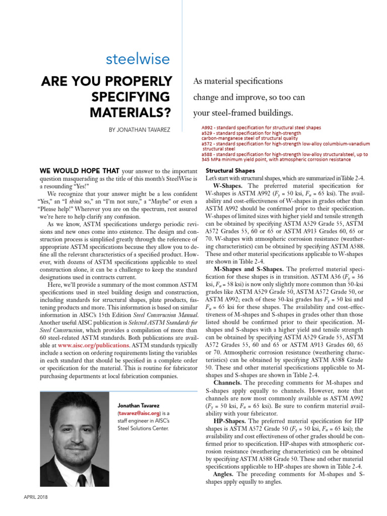 Specifying ASTM A847 Weathering Steel | PDF | Screw | Pipe (Fluid ...