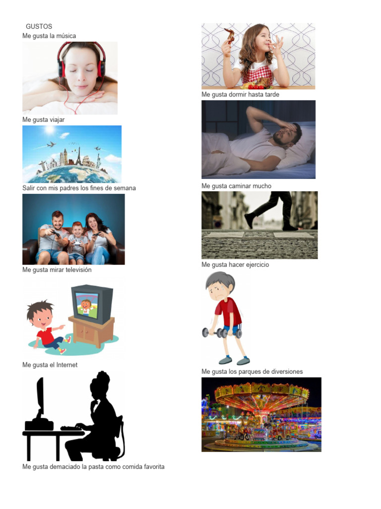 Gustos y Disgustos Personales | PDF