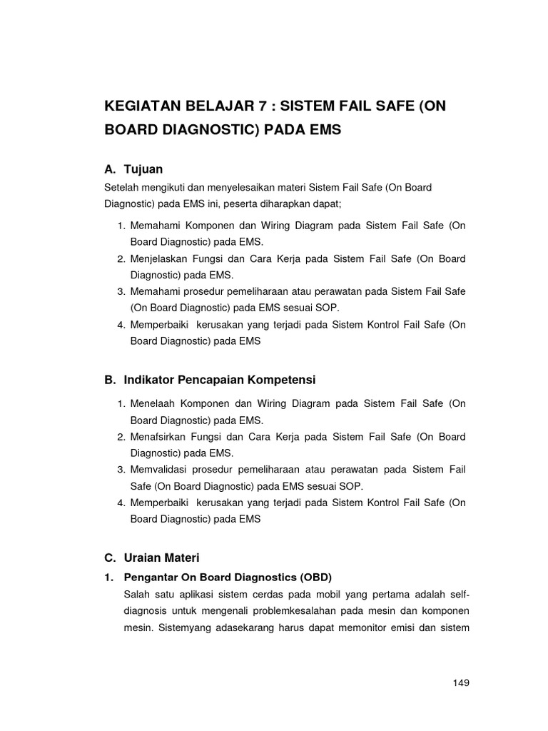 Sistem Fail Safe pada OBD EMS | PDF | Teknologi & Rekayasa