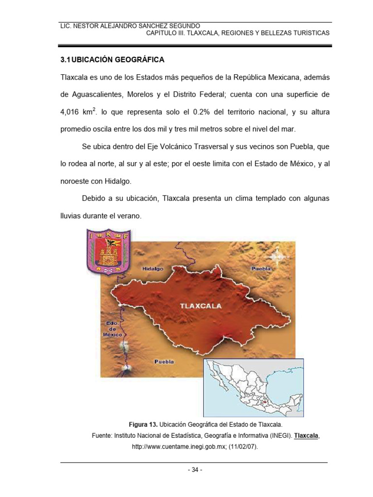 Ubicación y Regiones de Tlaxcala | PDF | México