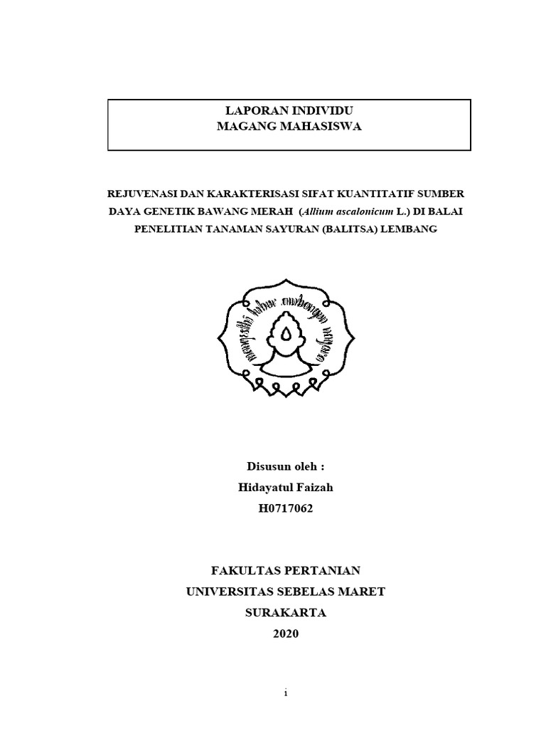 Final Laporan Magang - Hidayatul Faizah | PDF | Kesehatan Holistik | Sains & Matematika