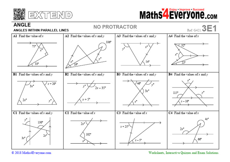 Extend Angles Within Parallel Lines | PDF
