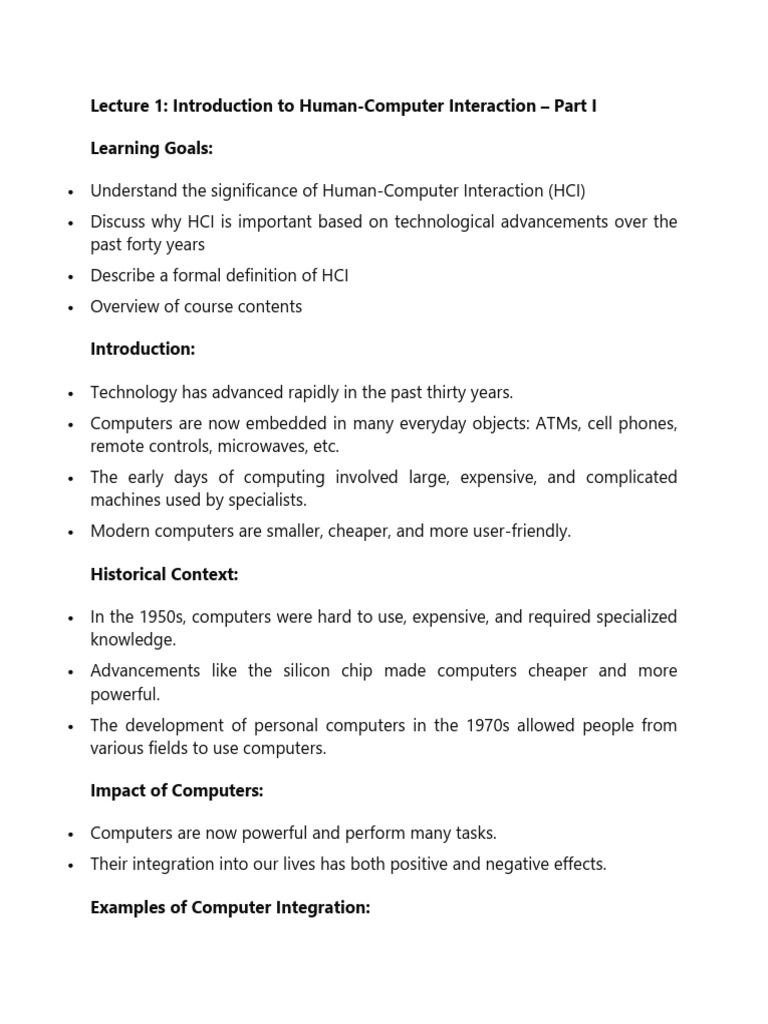 Introduction to Human-Computer Interaction | PDF | Human–Computer Interaction | Usability