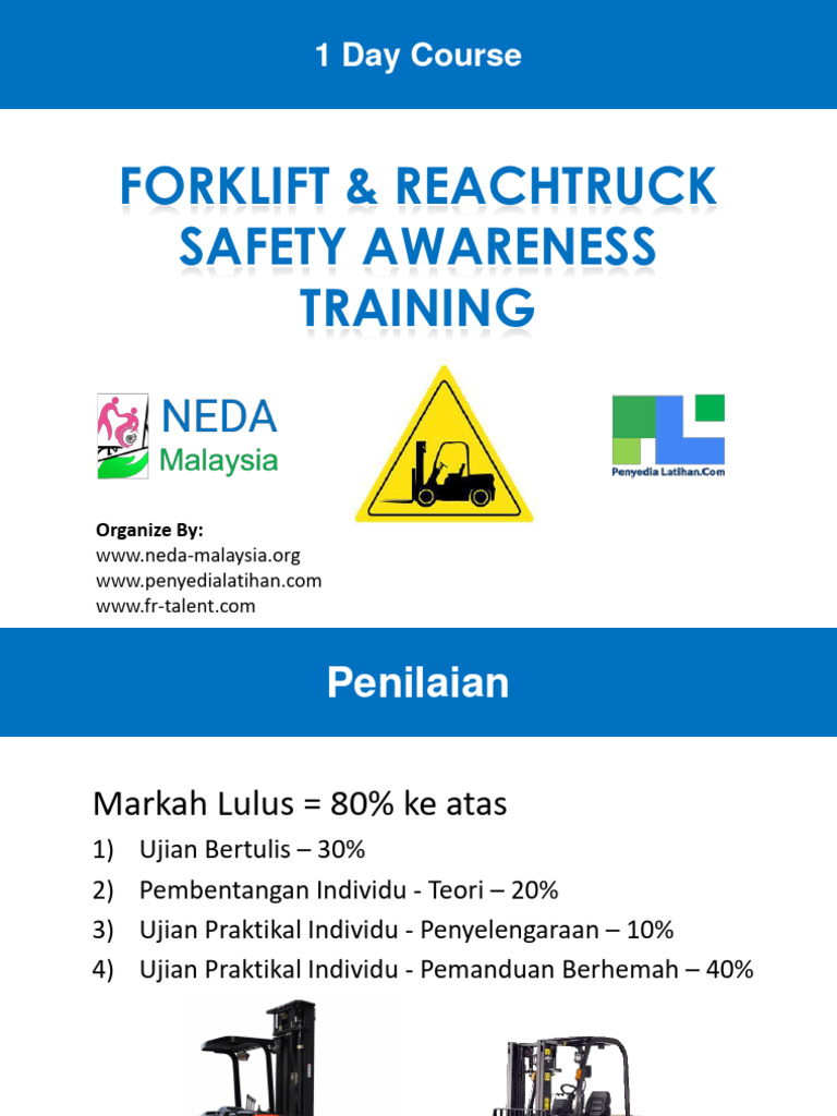Forklift Operator Training Slides Rev1 | PDF