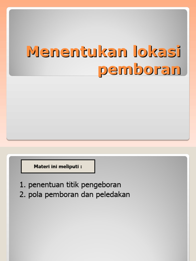 Pola Peledakan Box Cut dalam Pemboran | PDF
