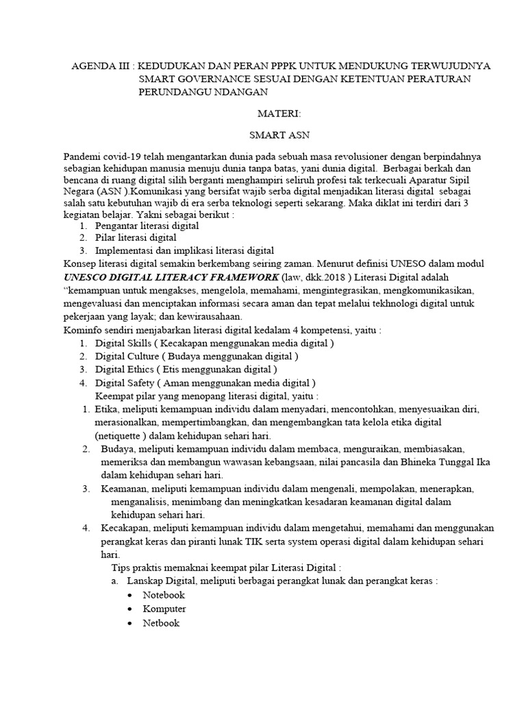 Resume Agenda 3 SMART ASN | PDF