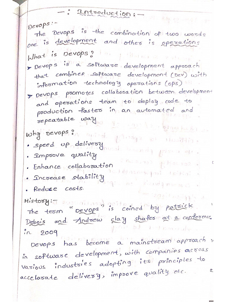 Devops Unit - 1 | PDF