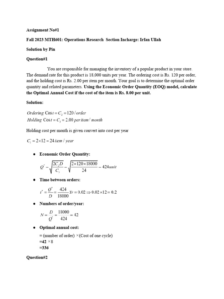 Mth601 Assignment Solution by Pin | PDF Mth601 Assignment Solution by Pin | PDF