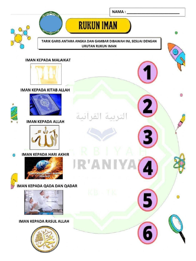 LKPD Menjodohkan Rukun Iman | PDF