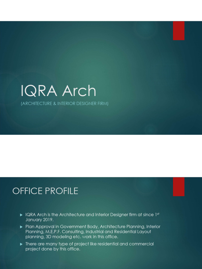 IQRA Arch: Architecture & Interior Design Services | PDF