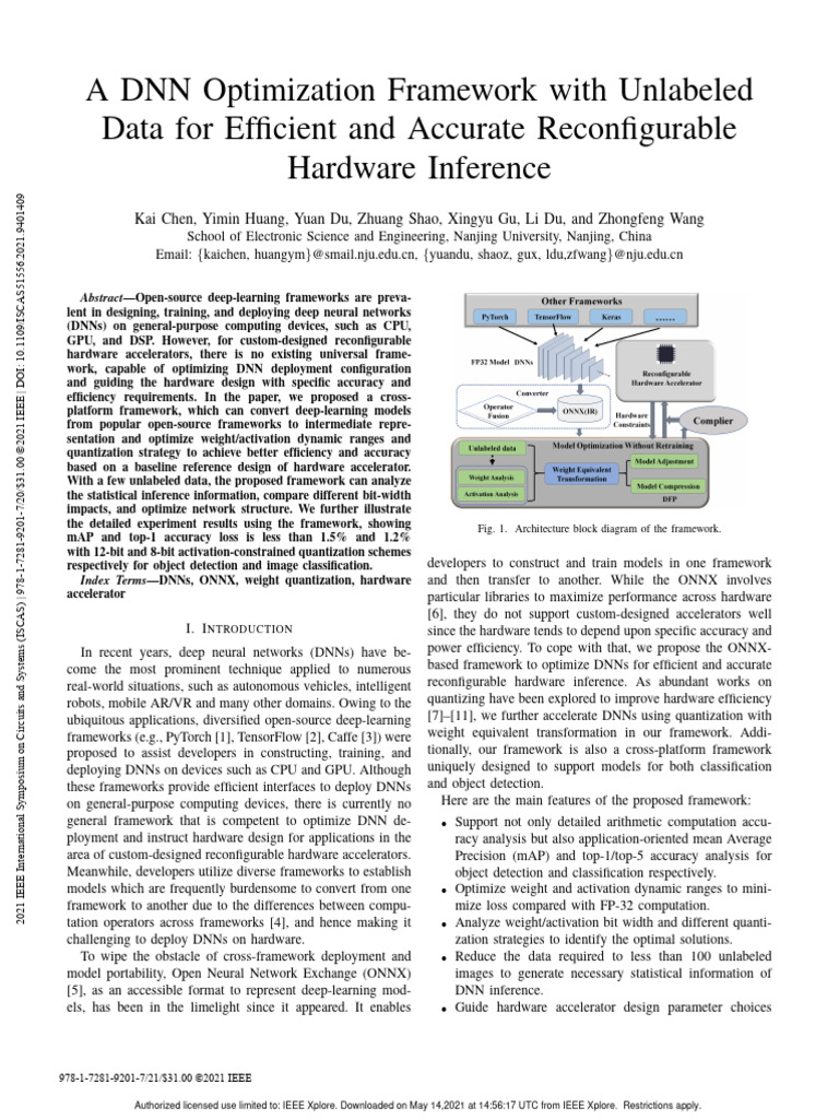 A DNN Optimization Framework with Unlabeled | PDF | Deep Learning | Computing