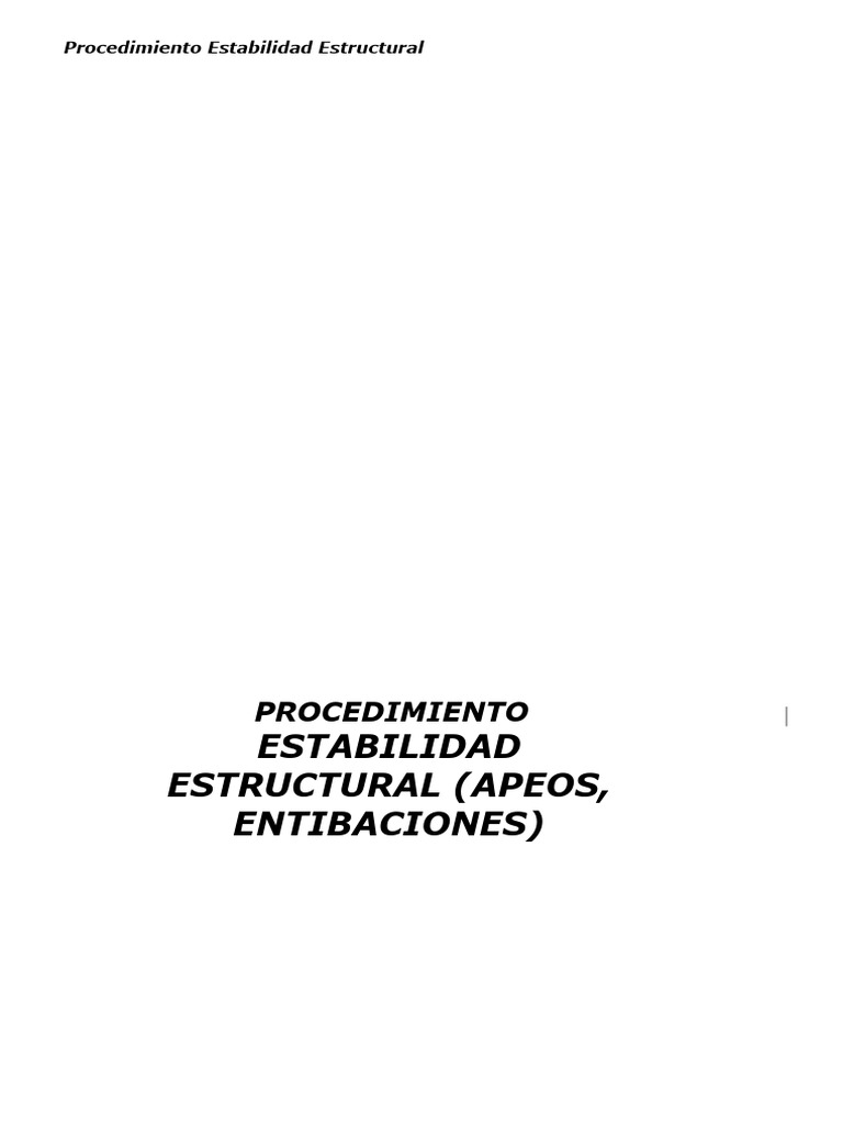 PTS - Estabilidad Estructural | PDF | Fundación (Ingeniería) | Demolición