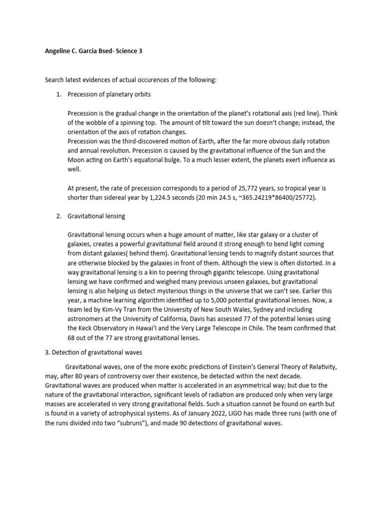 Planetary Orbits Pdf Gravity Gravitational Wave