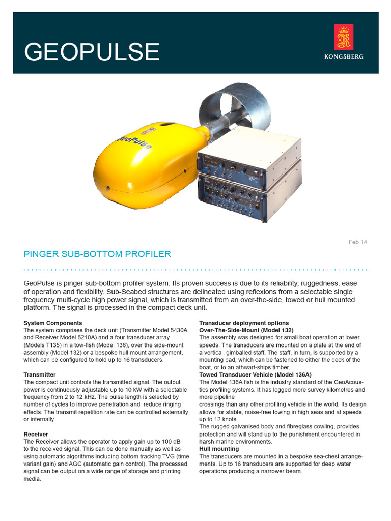 Geopulse RX SBP | PDF | Sonar | Bandwidth (Signal Processing)