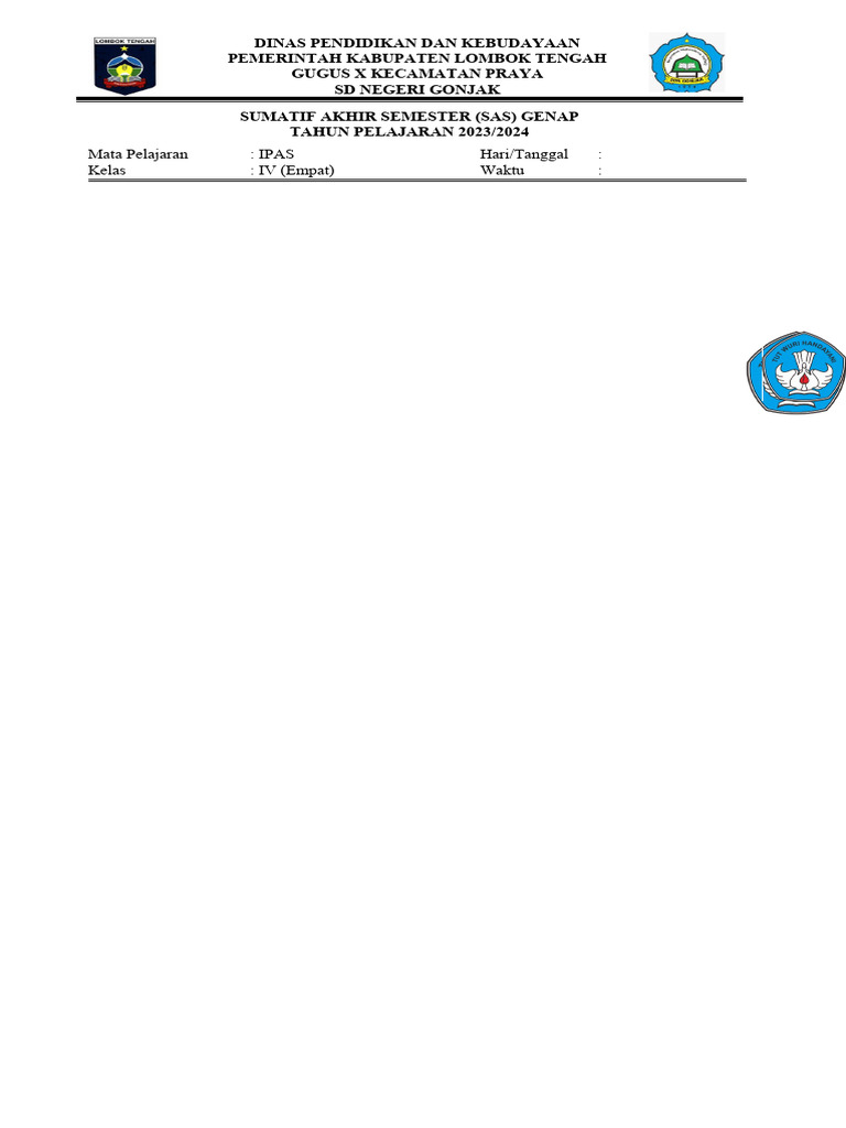 Sas Ipas Sem2 2024 Verlegal | PDF | Perjalanan