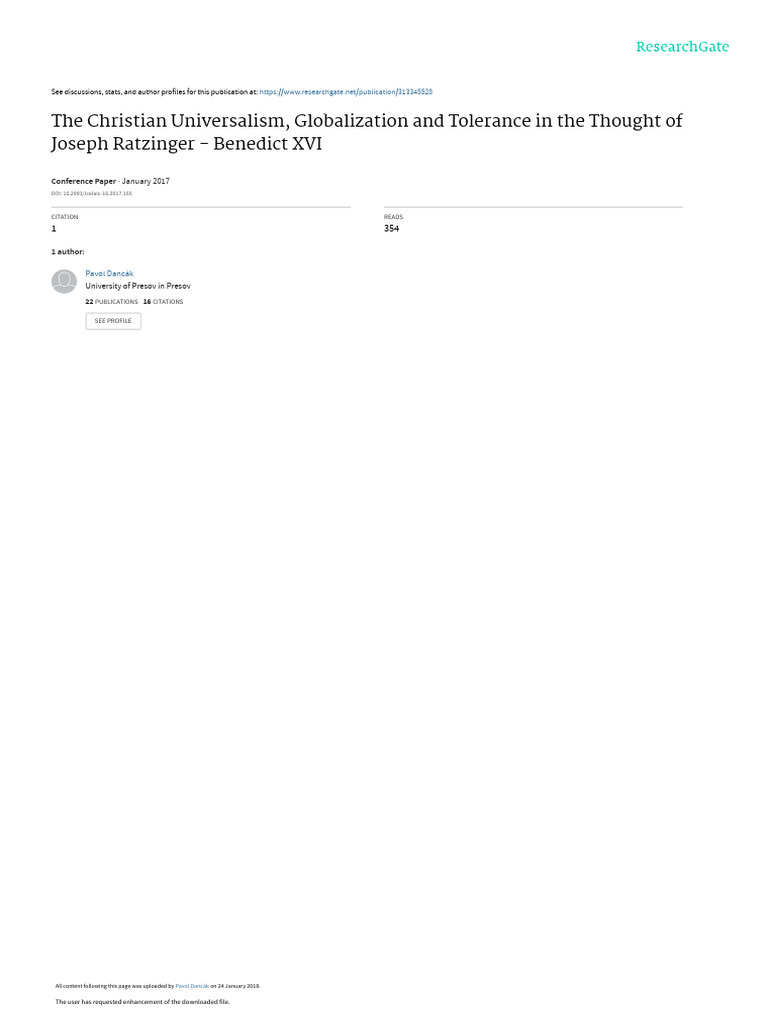 The Christian Universalism Globalization and Toler | PDF | God | Toleration