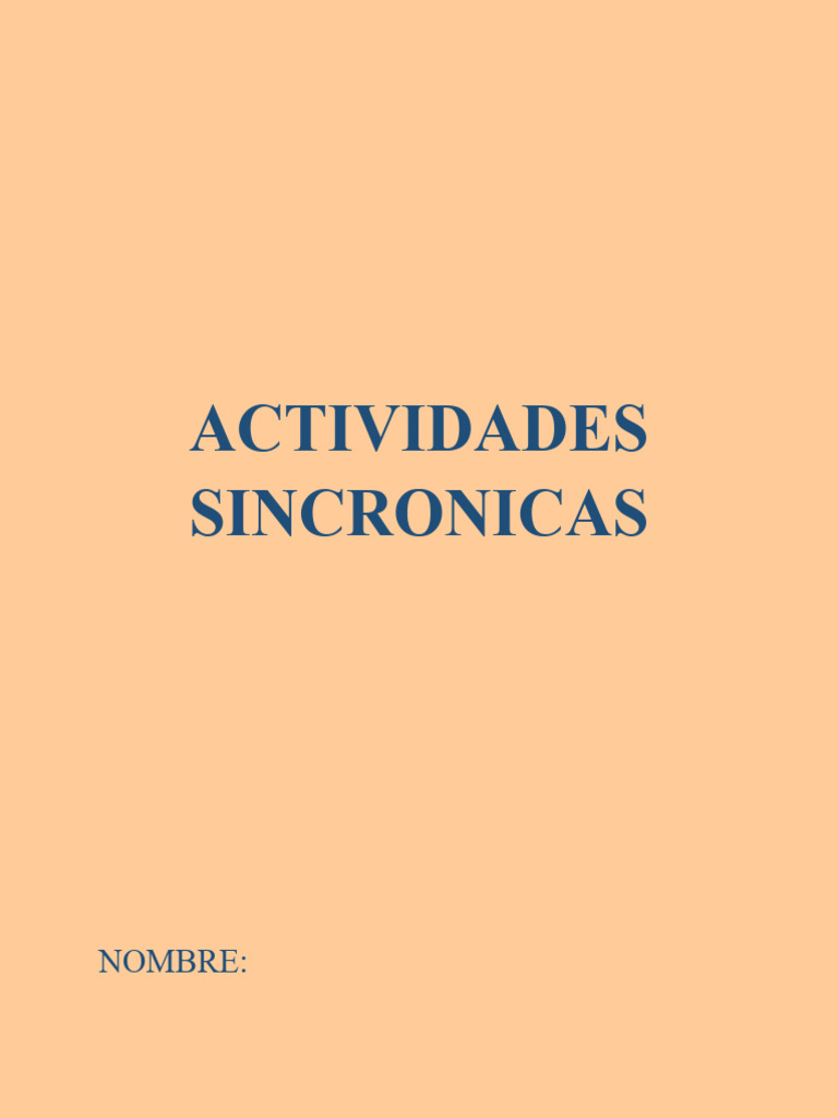 Actividades Sincronicas | PDF | Memoria | Percepción