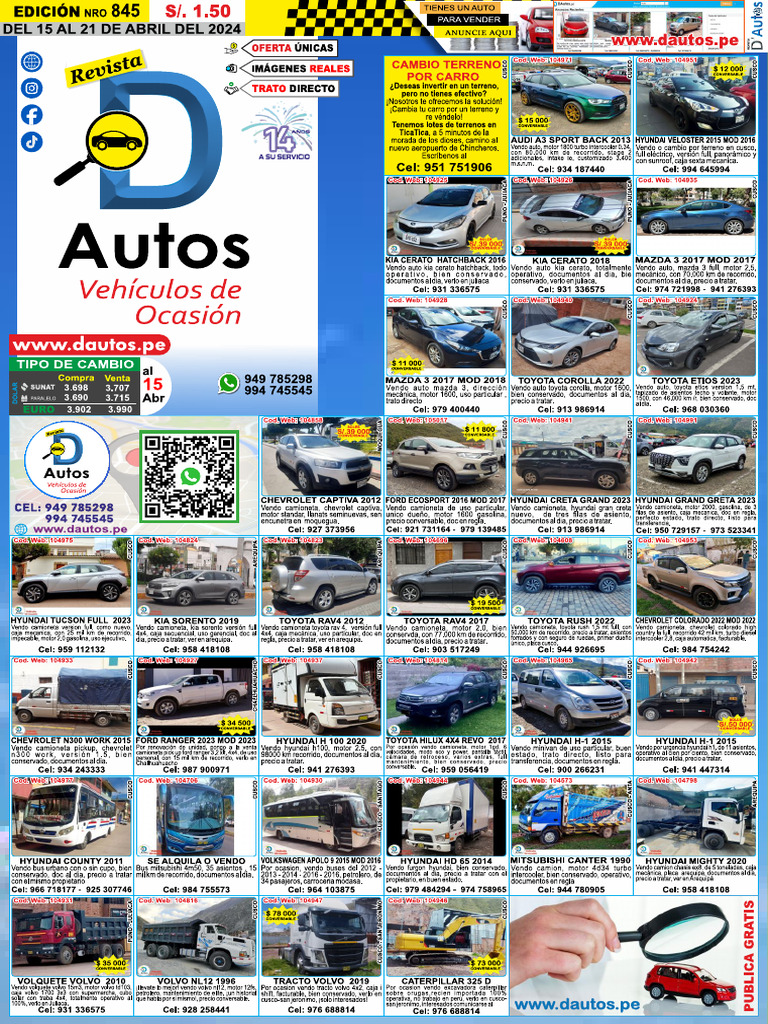 Revista DAutos - Del 15 Al 21 de Abril 2024 | PDF