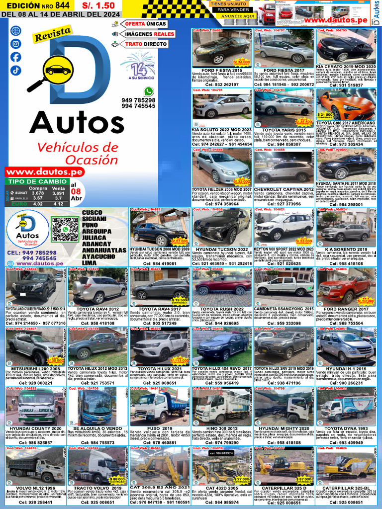 Revista DAutos - Del 08 Al 14 Abril 2024 | PDF