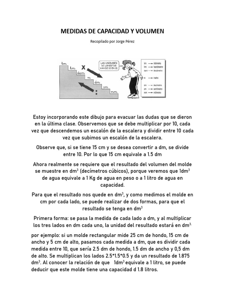 Medidas de Capacidad | PDF | Volumen | Geometría euclidiana