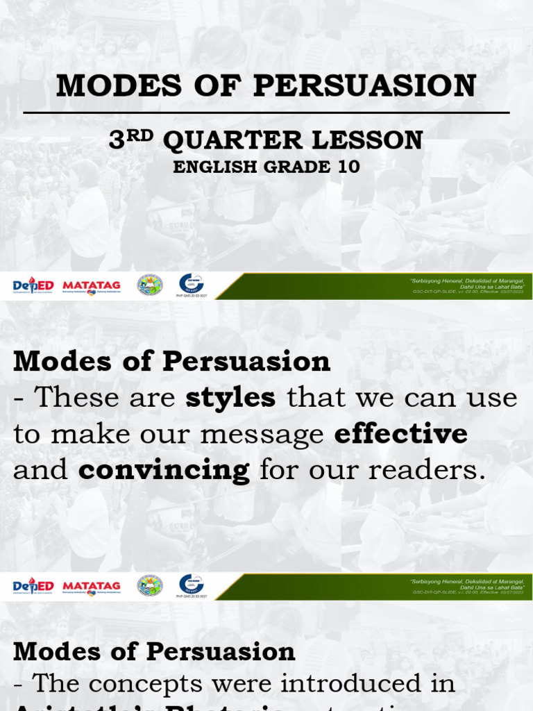 Modes of Persuasion | PDF | Social Science | Science & Mathematics