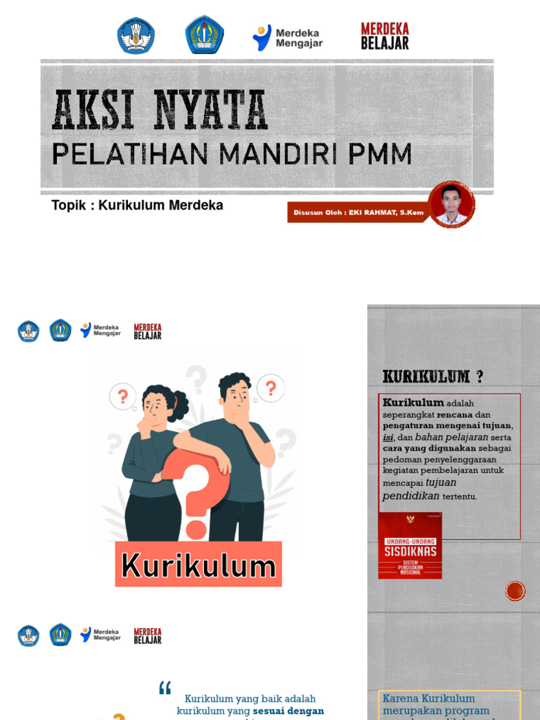 Aksi Nyata Kurikulum Merdeka Rev - Eki Rahmat, S.Kom | PDF