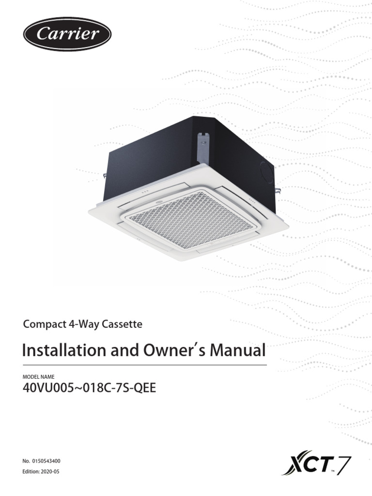 Compact 4-Way Cassette Installation Guide | PDF | Air Conditioning ...