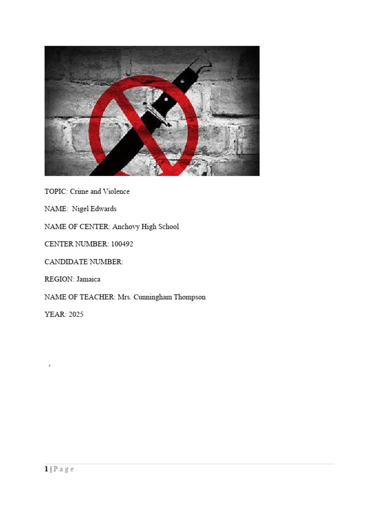 SBA EBGLISH | PDF | Crimes | Crime & Violence