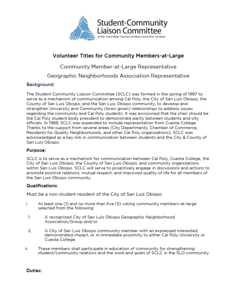 SCLC Statement of Interest Application FINA - SCLCappr | PDF | Government