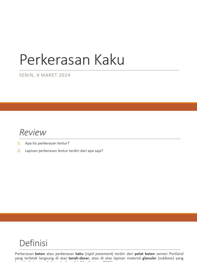 Pertemuan 09 - Pendahuluan Perkerasan Kaku | PDF