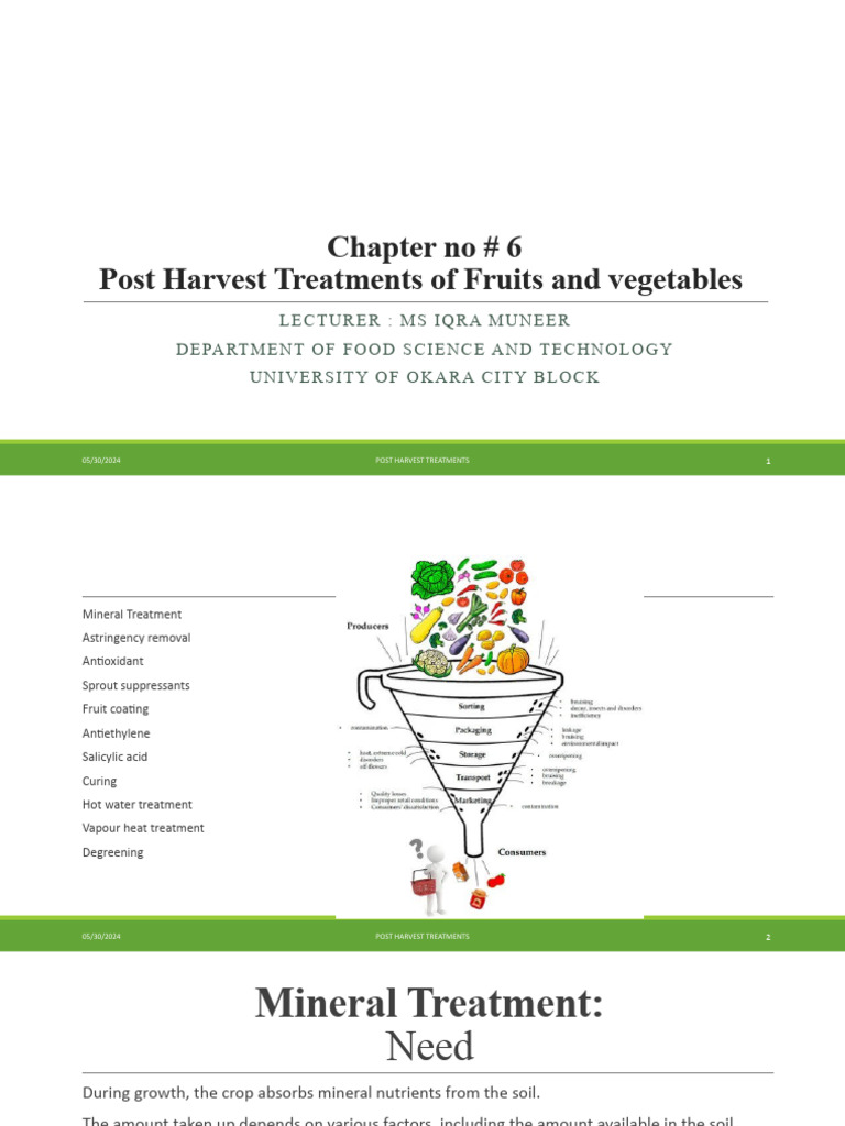 Post Harvest Treatments | PDF | Soil | Postharvest