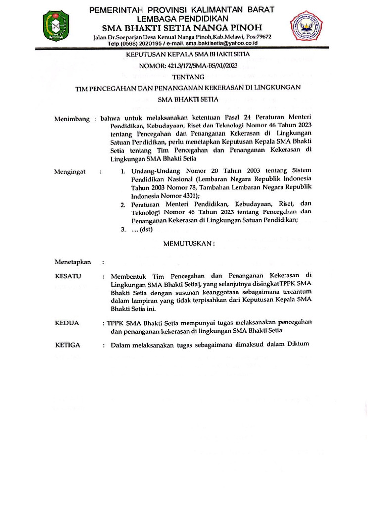 SK TPPK Smas Bhakti Setia | PDF