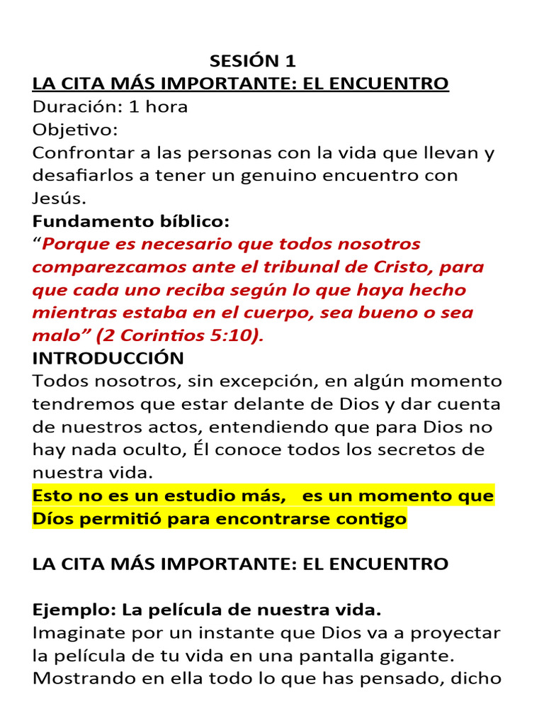 La Cita Mas Importante | PDF