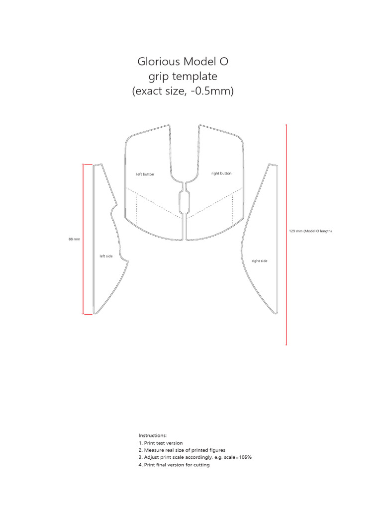 Glorious Model O Grip Template PDF