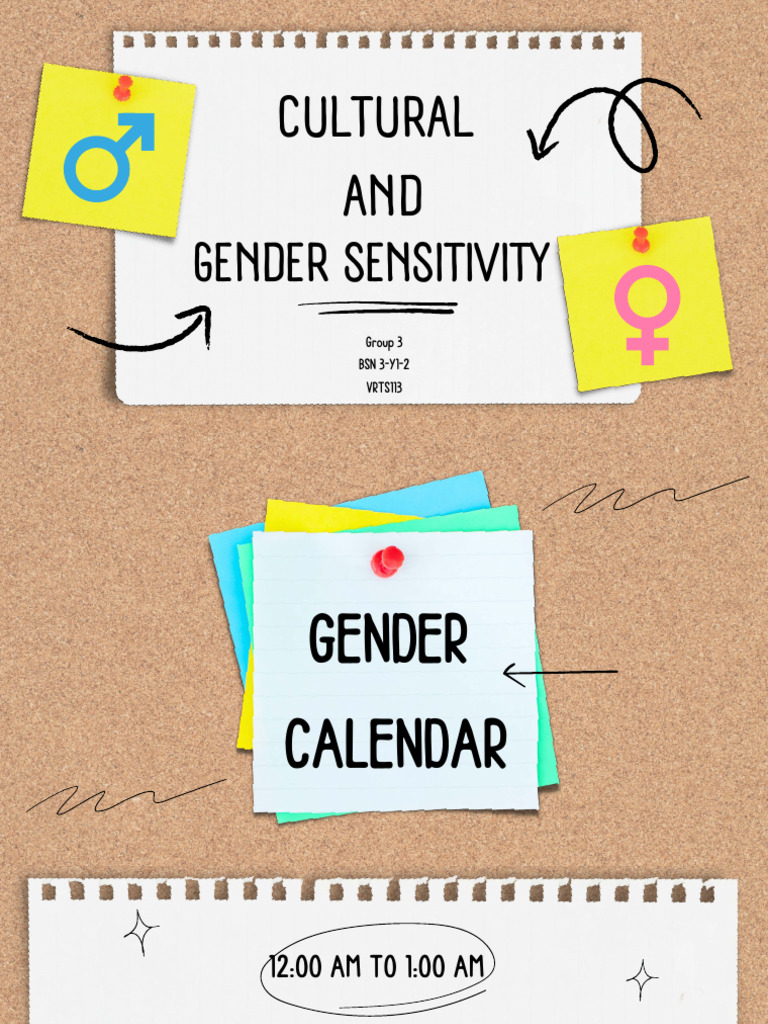 GRP 3 I VRTS3 I Cultural and Gender Sensitivity | PDF | Sleep | Gender